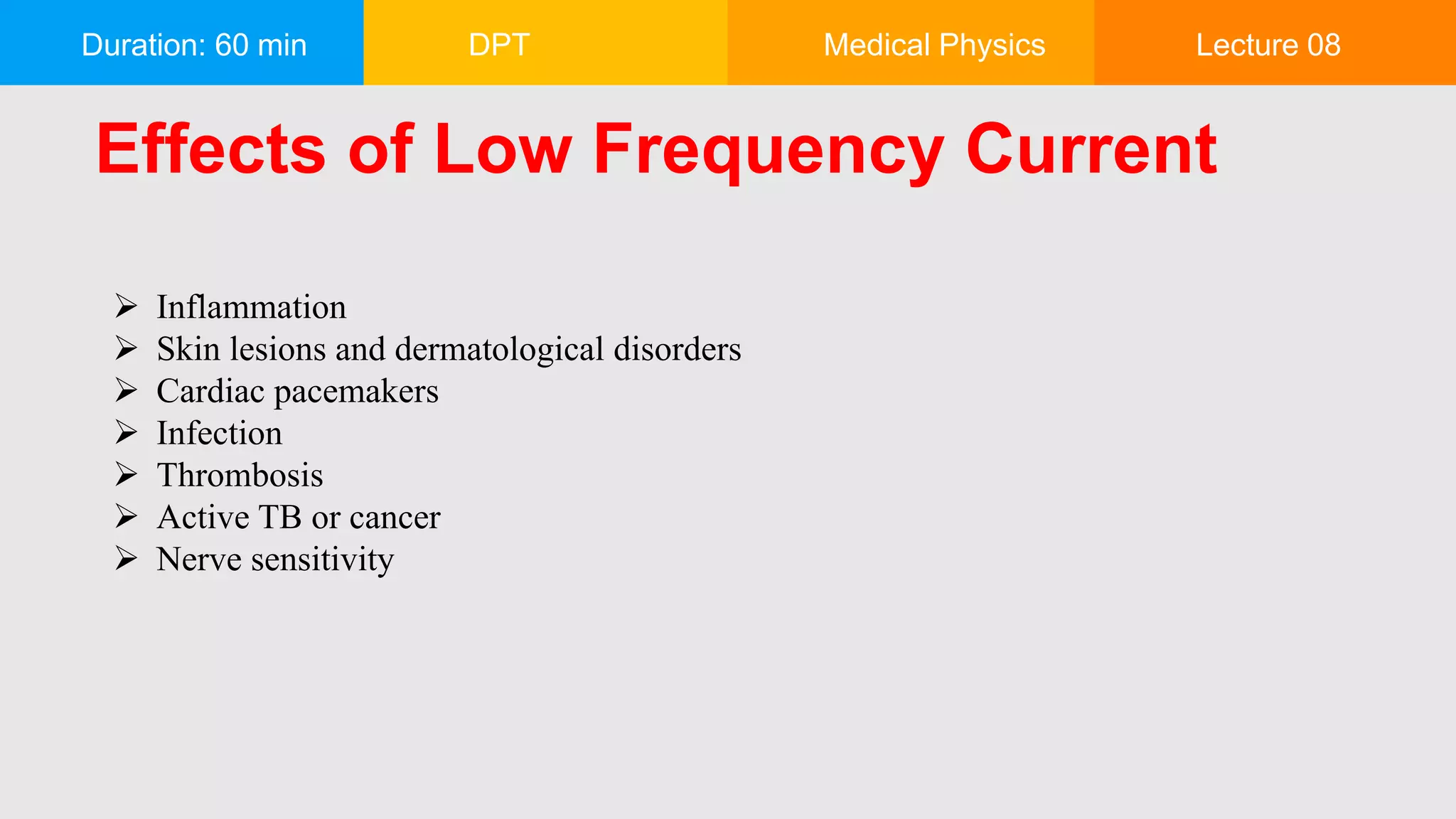 Low, Medium and High Frequency Current | PPTX