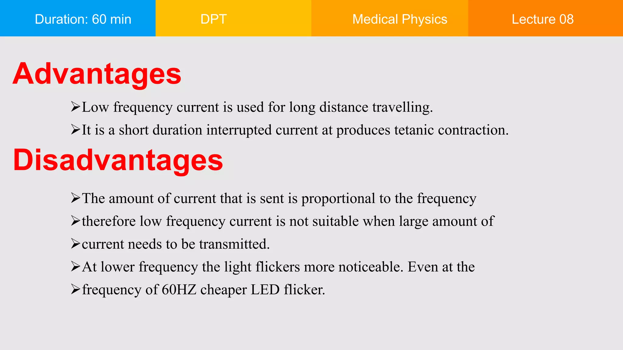 Low, Medium and High Frequency Current | PPTX