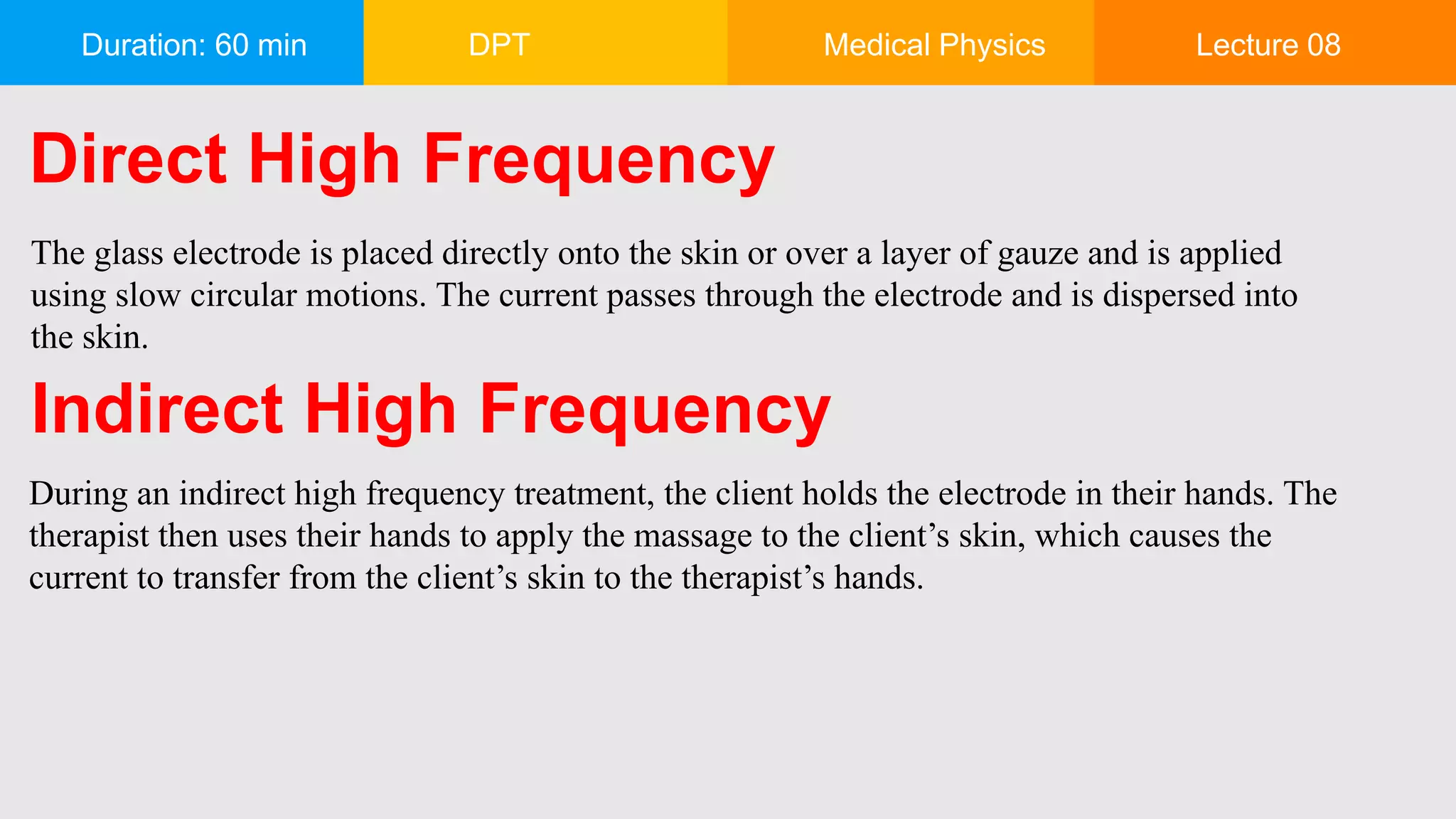 Low, Medium and High Frequency Current | PPTX