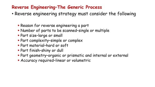 Lecture # 08 Reverse Engineering | PPTX