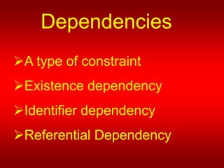 Minimum Cardinality and roles in relationship and dependencies | PPT