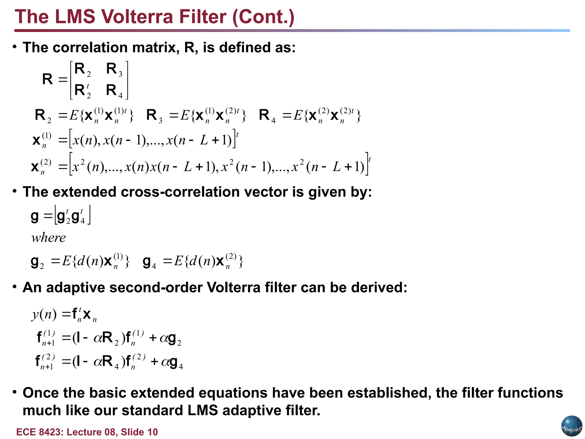 Lecture08the Lms Algorithmsignal Processingpptx 3806