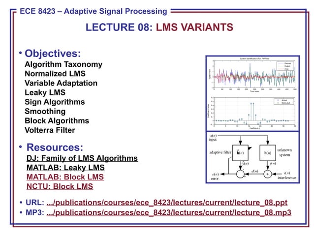 lecture_08_The LMS algorithm_Signal Processing.pptx