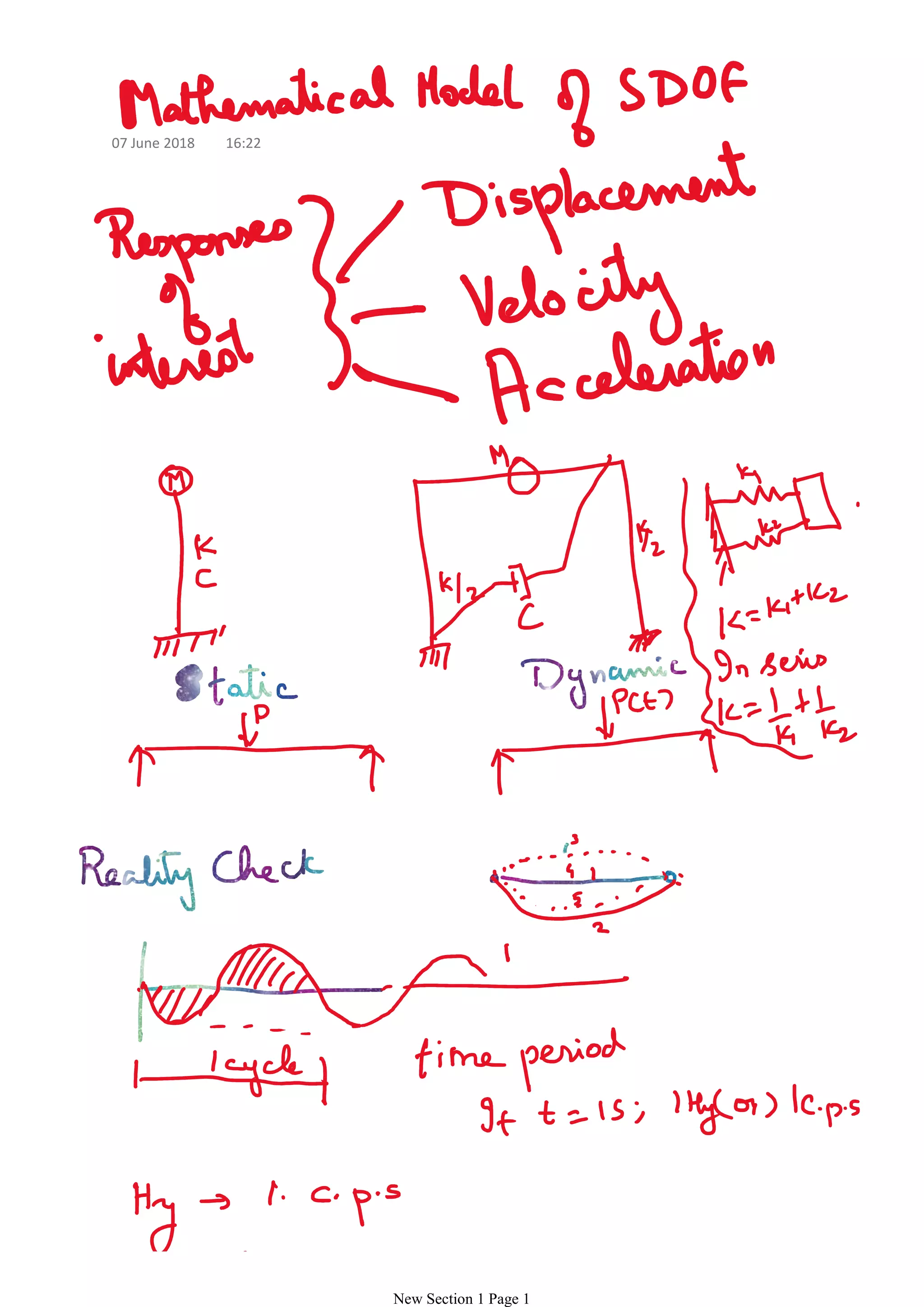 Lecture 08 mathematical model of sdof system | PDF