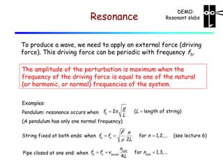 Lecture 08 standing sound waves. resonance. | PPT
