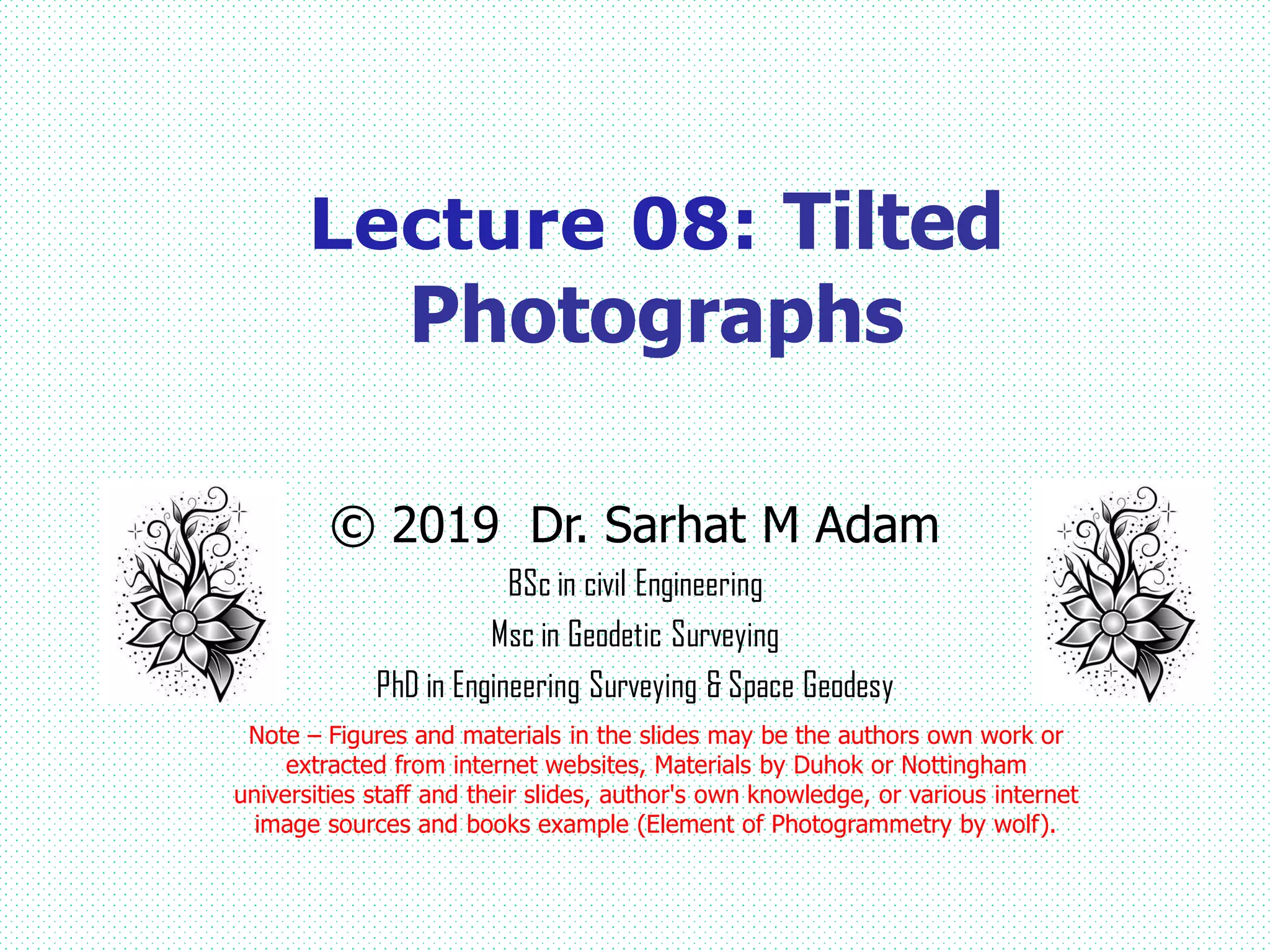 Lecture 08 tilted photograph | PDF
