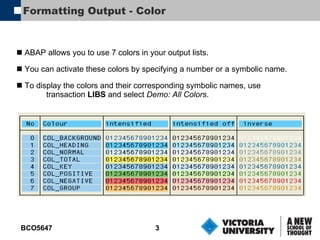 Lecture08 abap on line | PPT