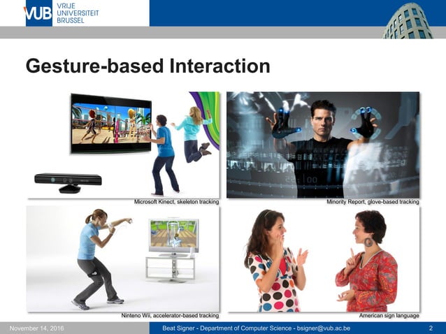Gesture-based Interaction - Lecture 08 - Next Generation User Interfaces (4018166FNR) | PPT