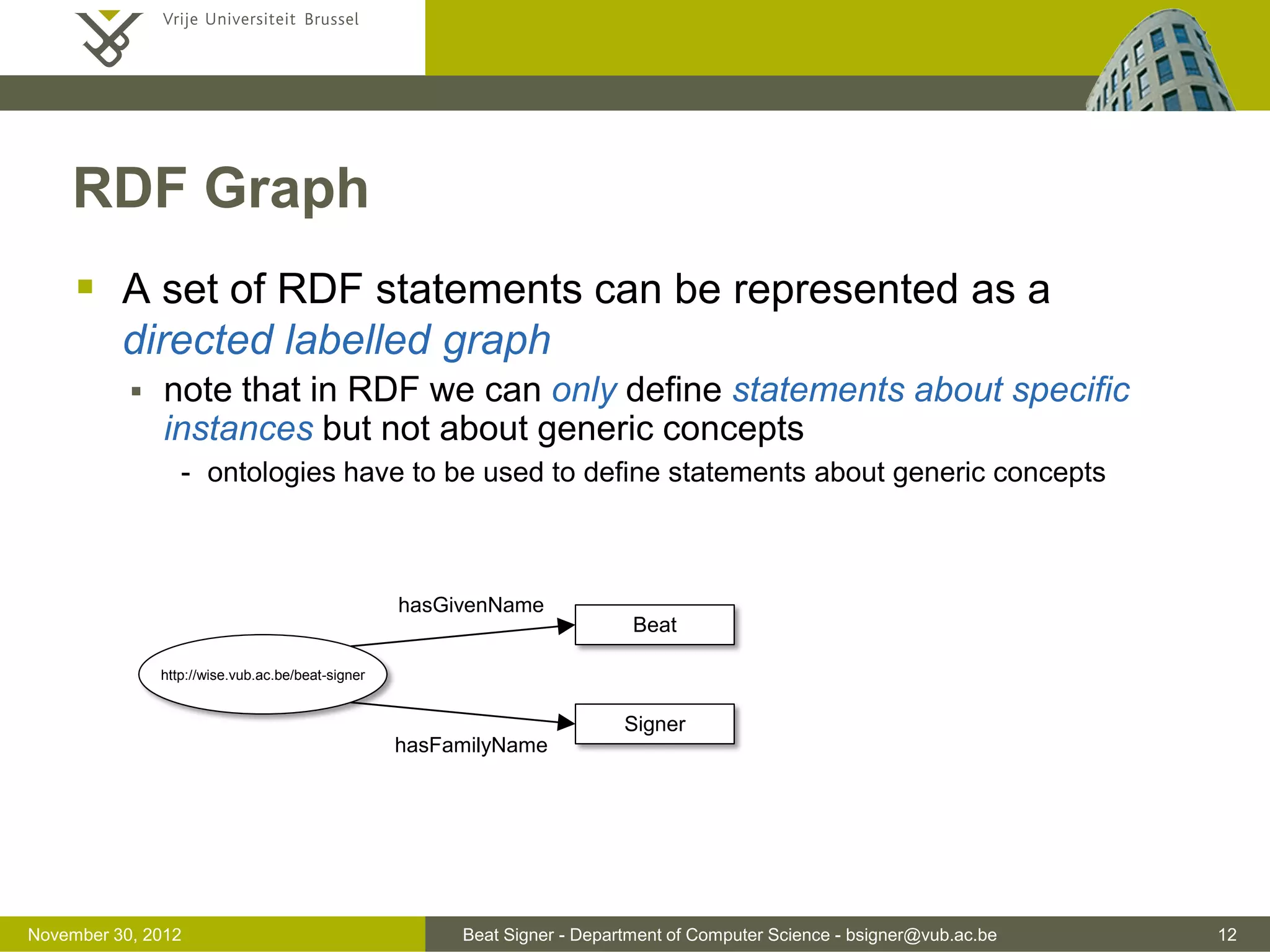 Semantic Web - Lecture 09 - Web Information Systems (4011474FNR) | PDF