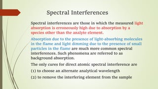 Lecture 08; spectral interferences and background absorption by Dr ...