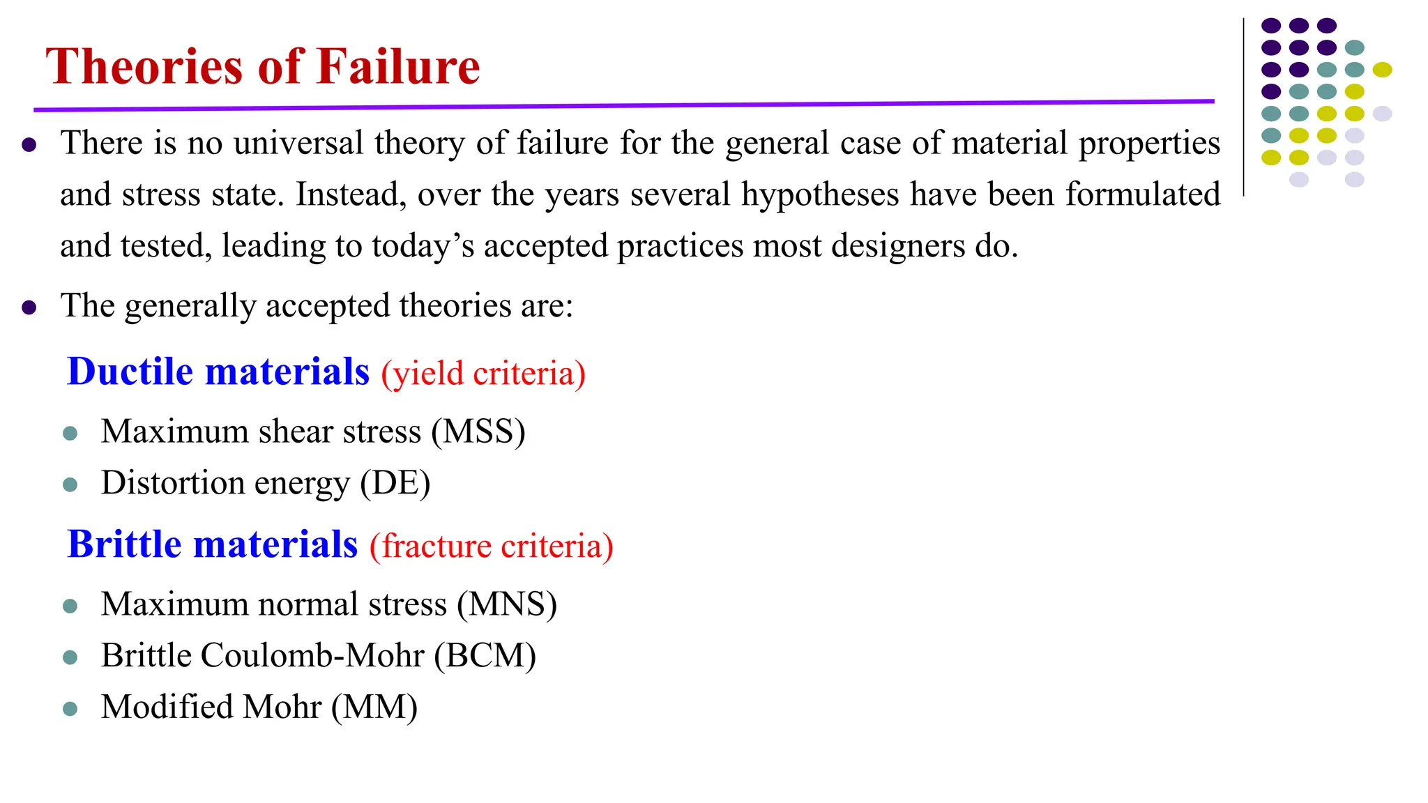 Lecture # 08 Theories of Failure for students.pdf