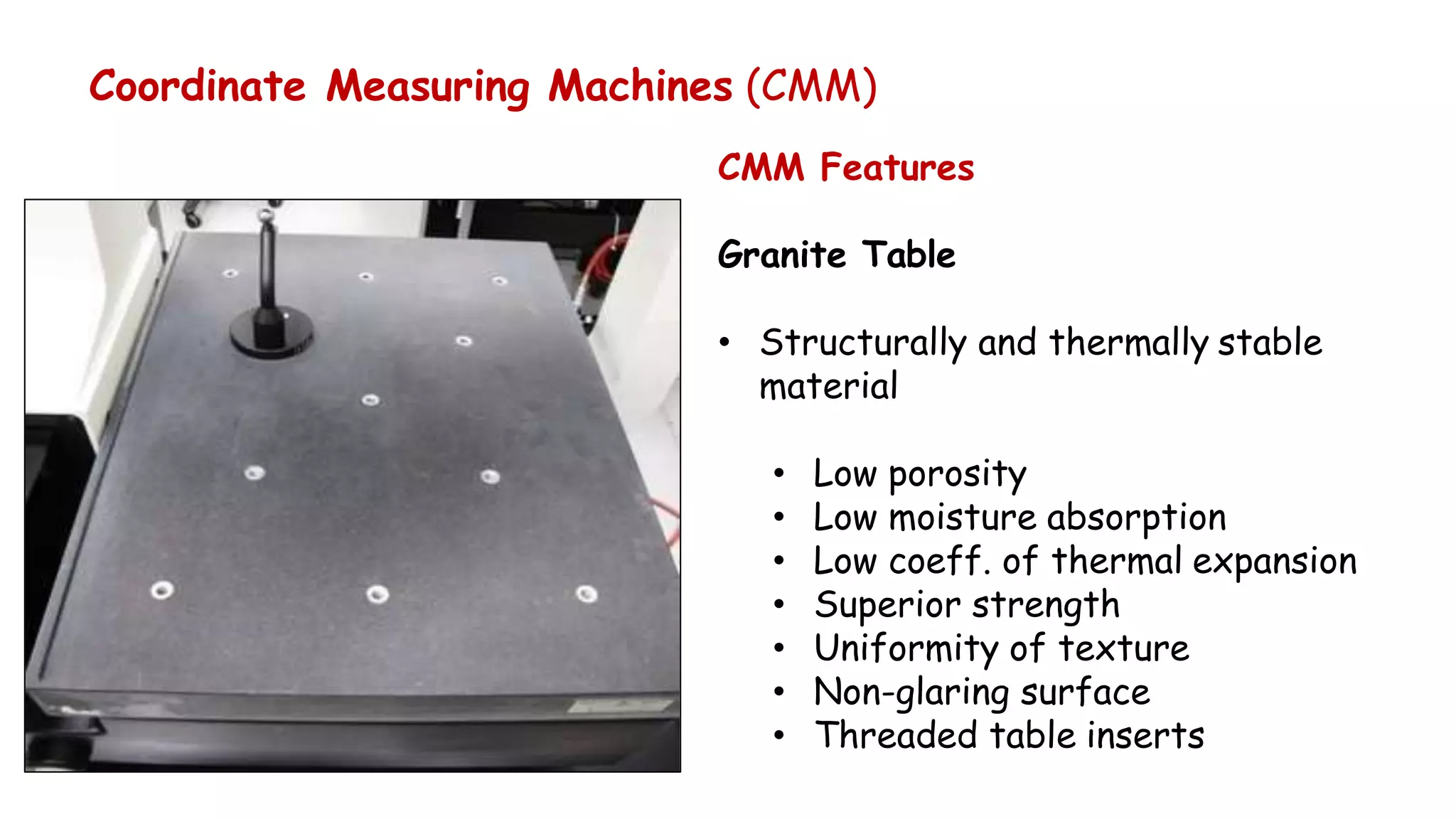 Lecture 09 Coordinate Measuring Machine Cmm Pptx Physics Science