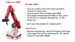 Lecture # 09 Coordinate Measuring Machine (CMM) | PPTX