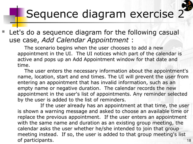lecture09-sequencediagrams notes and leac | PPT