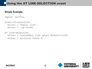 Lecture09 abap on line | PPT