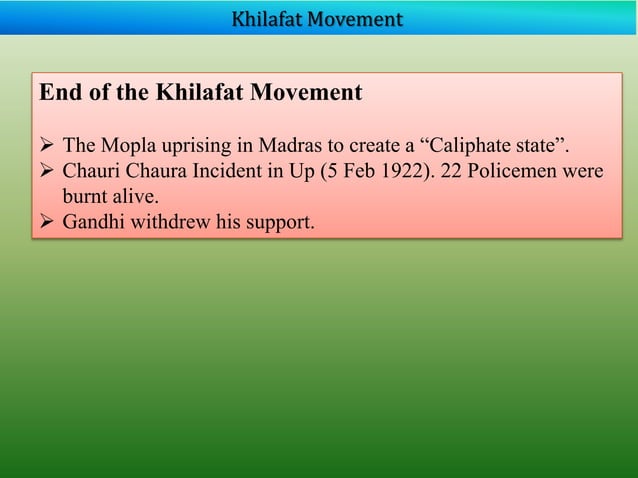 Lecture 09 attempts at hindu muslim unity (1916-30) khilafat movement ...