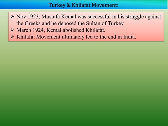 Lecture 09 attempts at hindu muslim unity (1916-30) khilafat movement ...