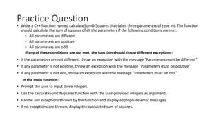 Lecture 09 Exception Handling(1 ) in c++.pptx