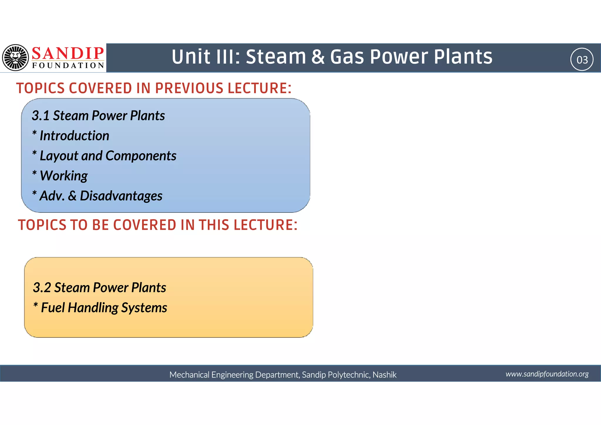 Lecture 09_PPE_Unit 3: Steam and Gas Power Plants | PPT