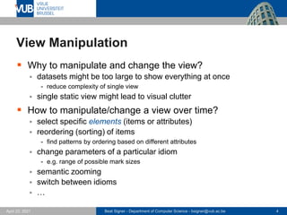 View Manipulation and Reduction - Lecture 9 - Information Visualisation ...
