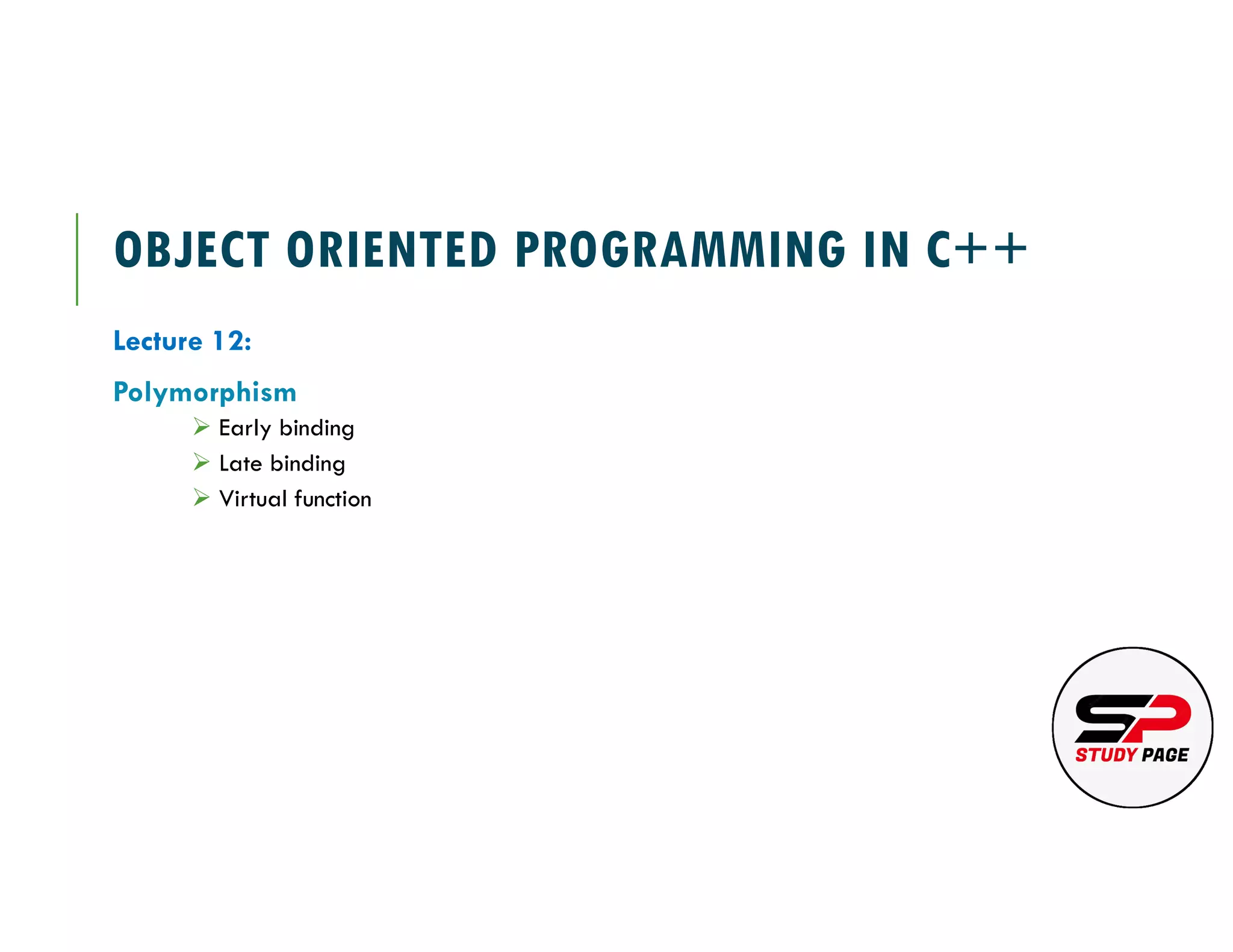 Lecture 0 Object Oriented Programming Pdf