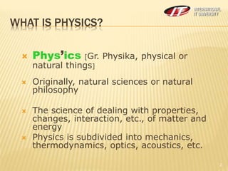 Physics and Measurement. VECTORS. Introduction | PPT