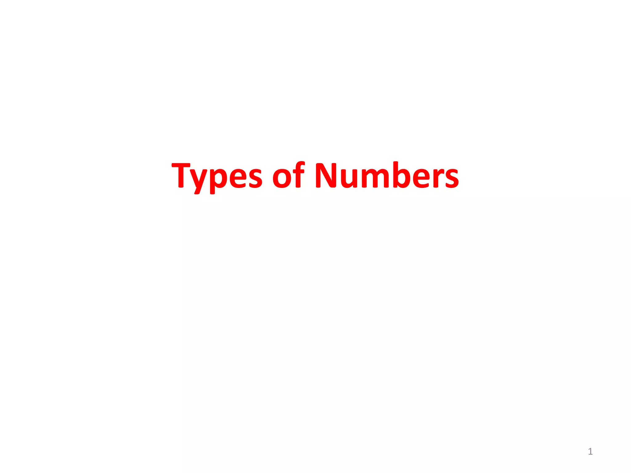 types of numbers | PPTX