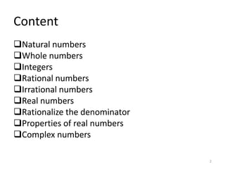 types of numbers | PPTX