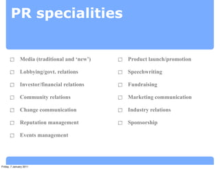 Lecture 1: Introduction to PR | PDF | Business | Business and Finance