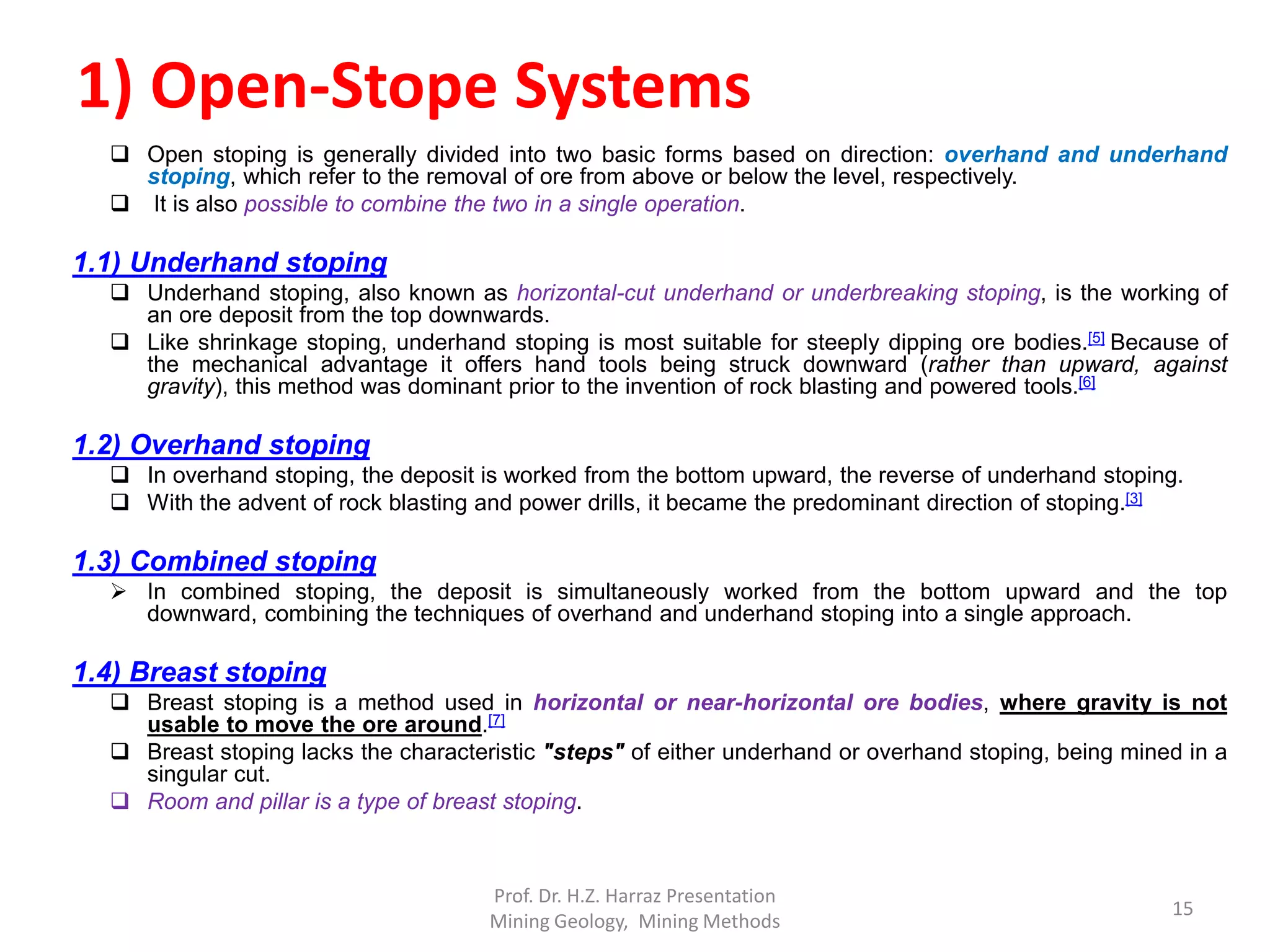 Lecture 4: Underground Mining | PDF