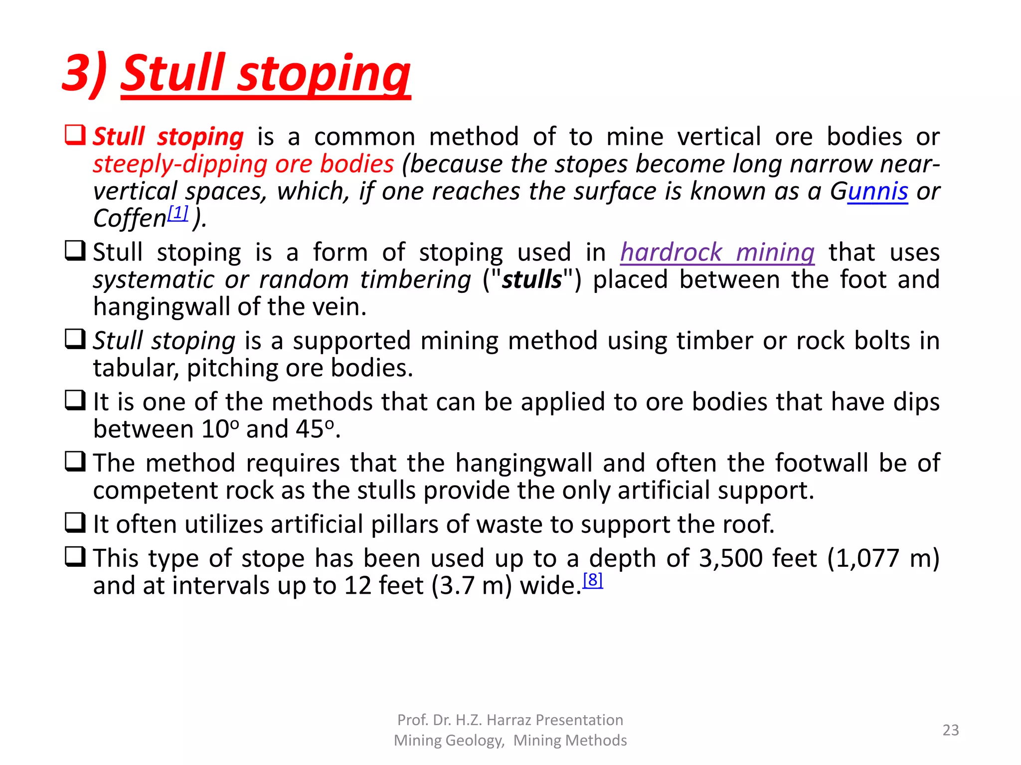 Lecture 4: Underground Mining | PDF