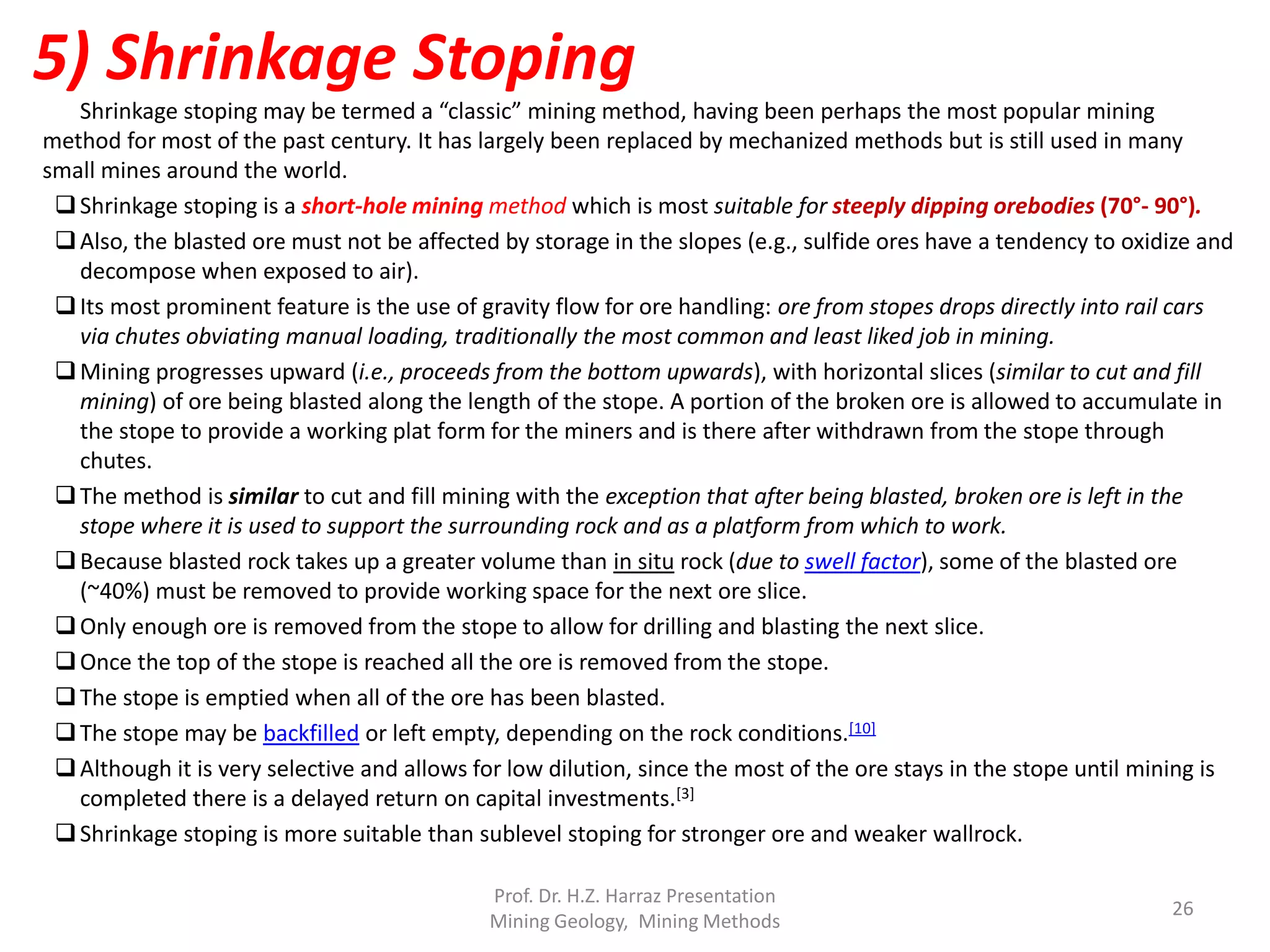 Lecture 4: Underground Mining | PDF