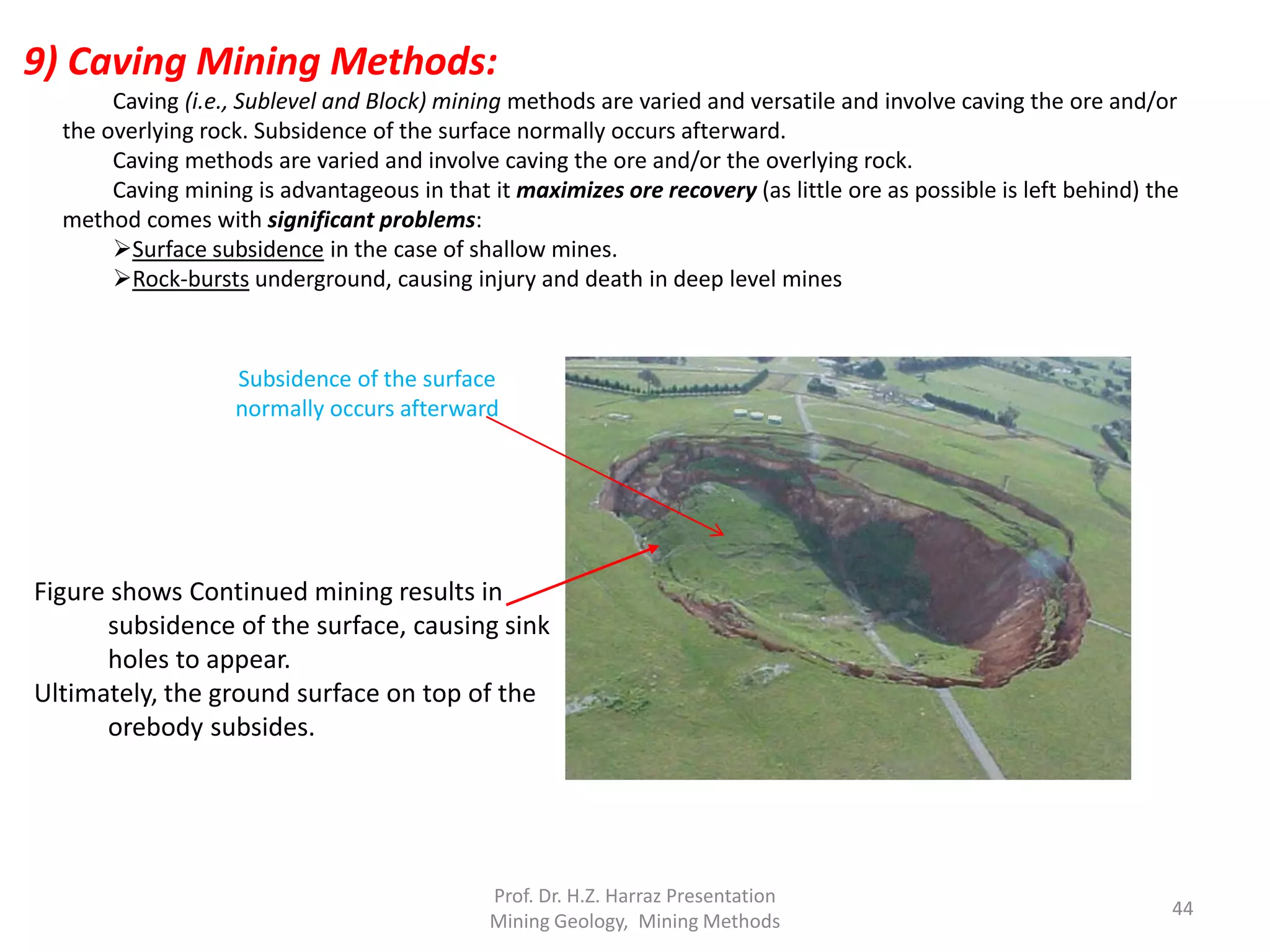 Lecture 4: Underground Mining | PDF