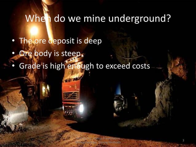 Lecture 4: Underground Mining | PDF | Geology | Science