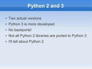 Anton Kasyanov, Introduction to Python, Lecture1 | PDF | Programming Languages | Computing