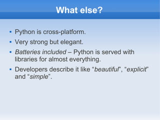 Anton Kasyanov, Introduction to Python, Lecture1 | PDF | Programming Languages | Computing