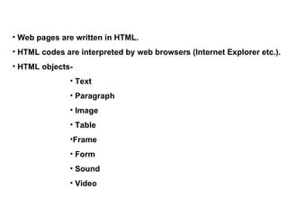 Lecture1: HTML and JavaScript | PPT