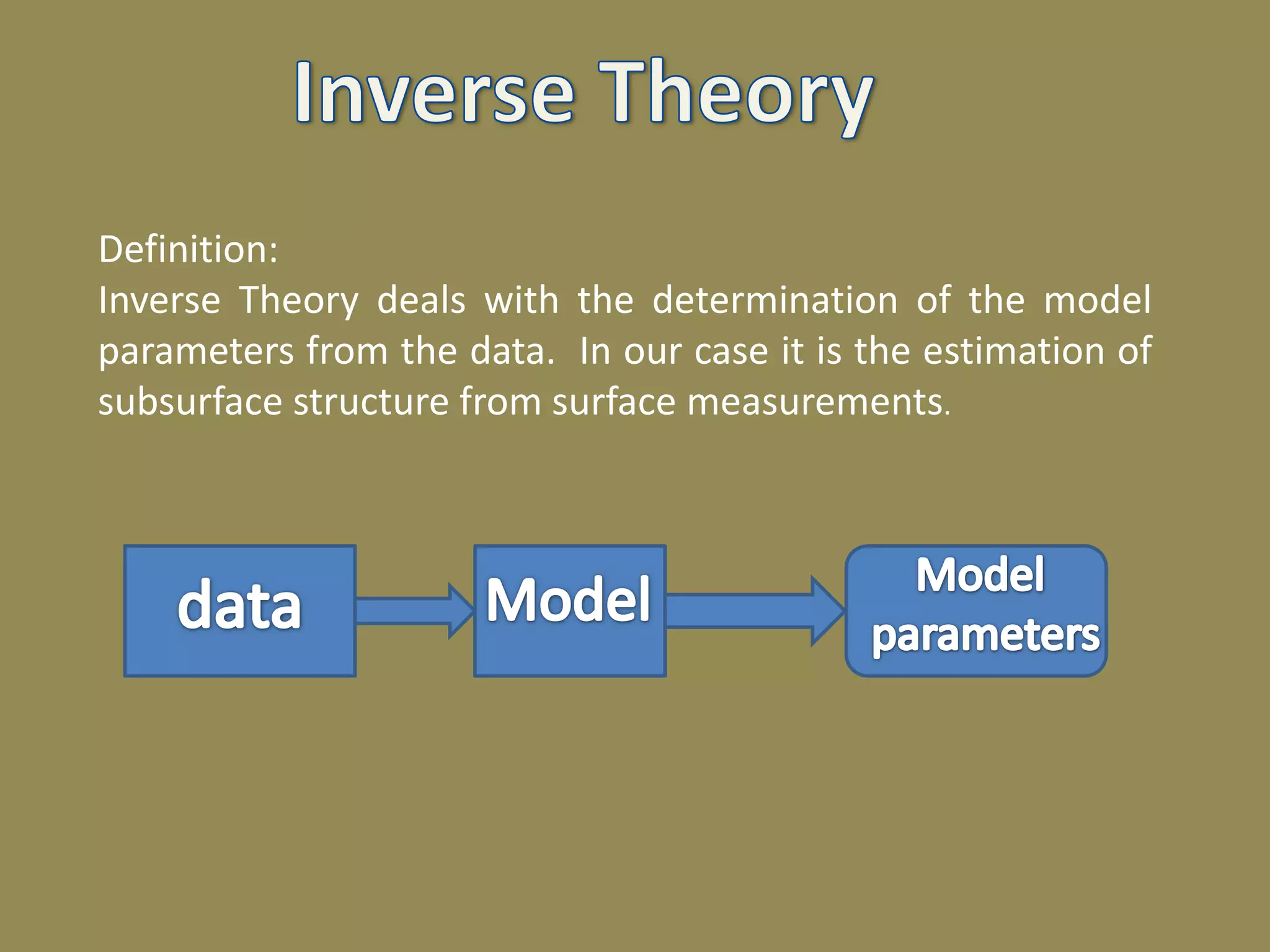 Inverse Theory in Geophysics, Lecture 1 | PPTX