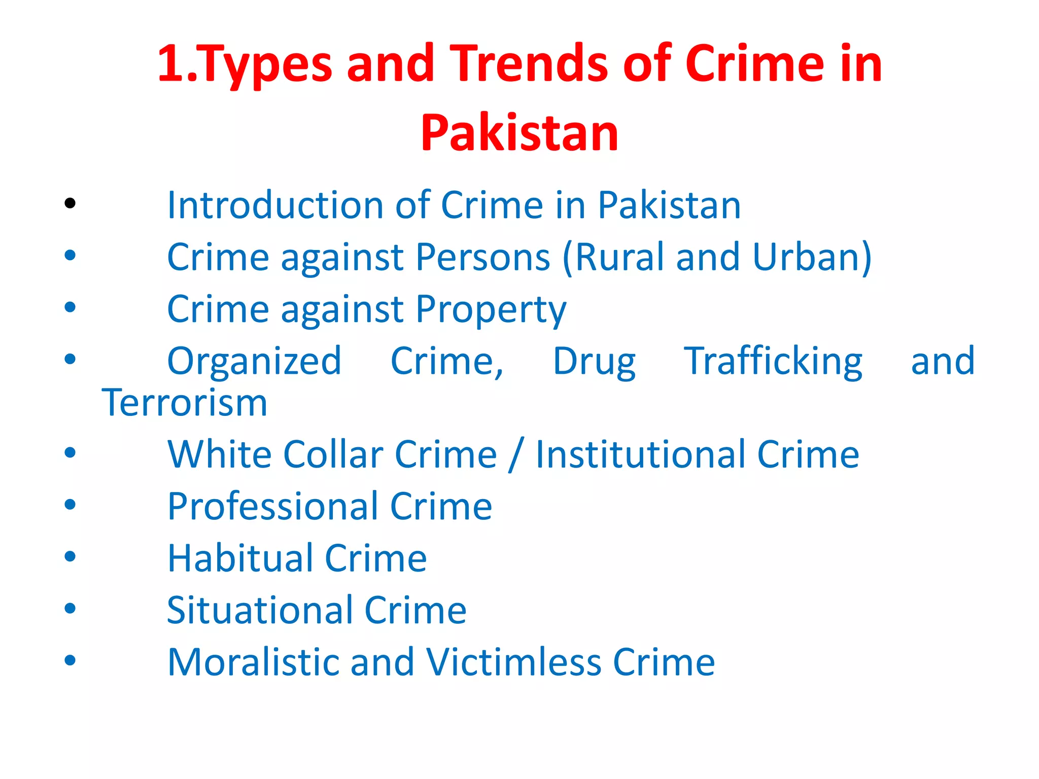 crime and criminality in pak | PPTX