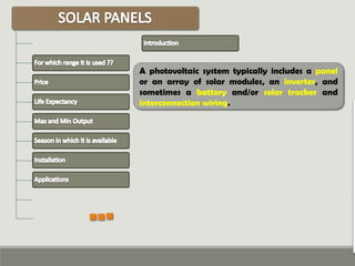 Solar panels | PPTX