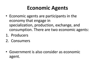 Lecture1 Economic problem, Economic Agents, Types of economic analysis ...