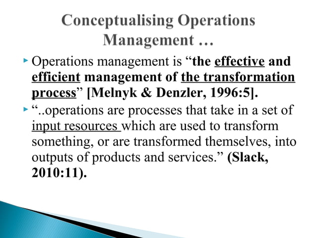 Introduction to Operation & production Management | PPT