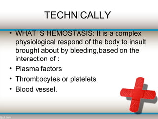 Lecture 1 hemostasis first secion | PPT
