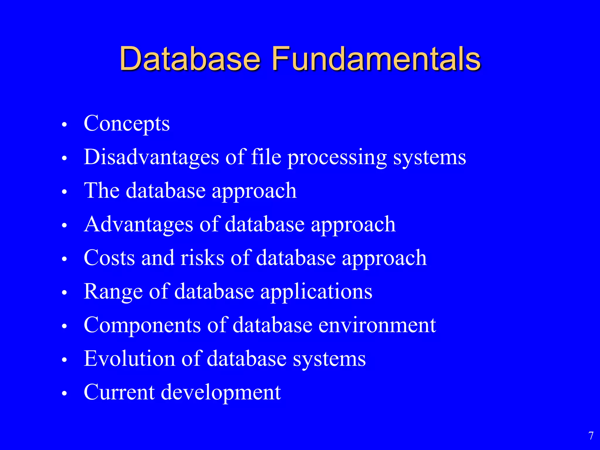 Database fundamentals(database) | PPTX