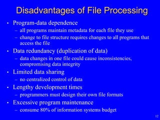 Database fundamentals(database) | PPTX