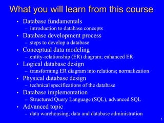 Database fundamentals(database) | PPTX