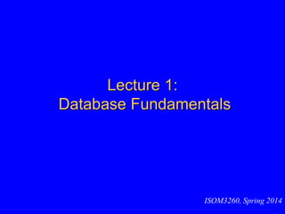 Database fundamentals(database) | PPTX