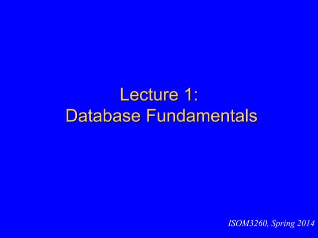 Database fundamentals(database) | PPTX