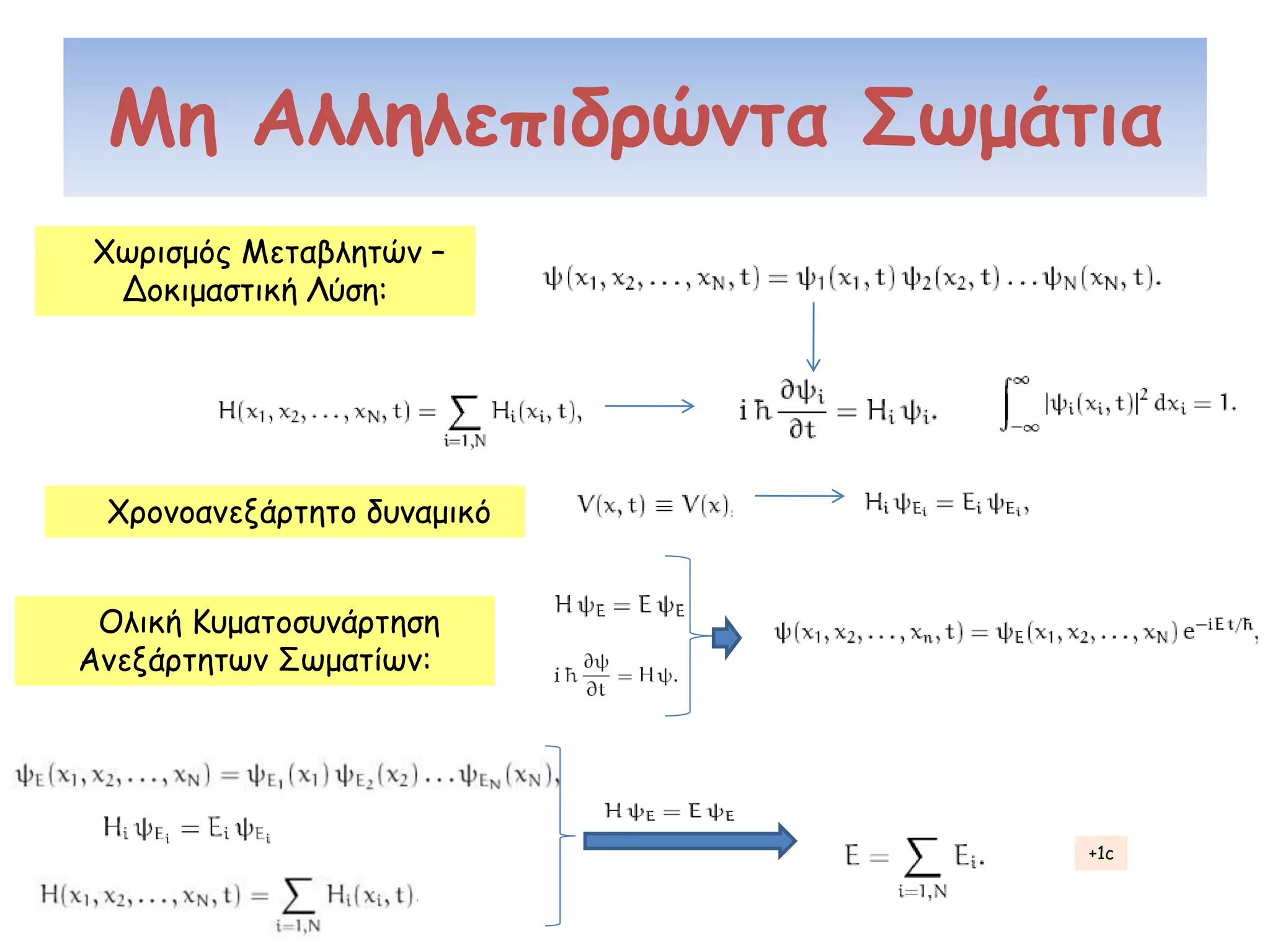 Συστήματα Πολλών Σωματίων (1η Διάλεξη Κβαντομηχανικής ΙΙ) | PPTX