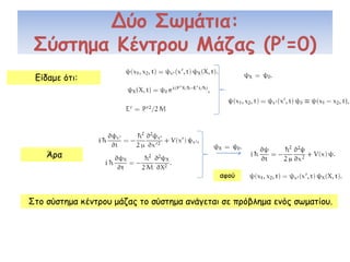 Συστήματα Πολλών Σωματίων (1η Διάλεξη Κβαντομηχανικής ΙΙ) | PPTX
